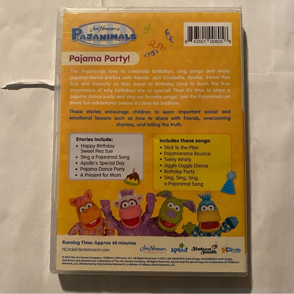 NCircle Entertainment | Media | Jim Hensons Pajanimals Pajama Party Dvd ...